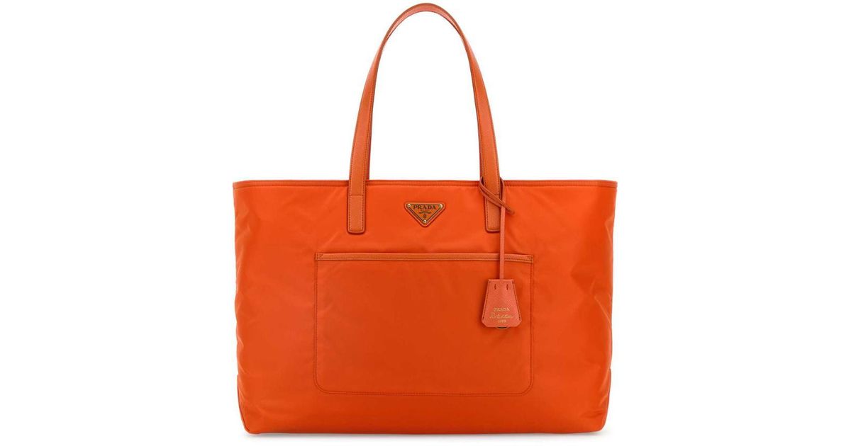 Prada Handbags in Orange | Lyst