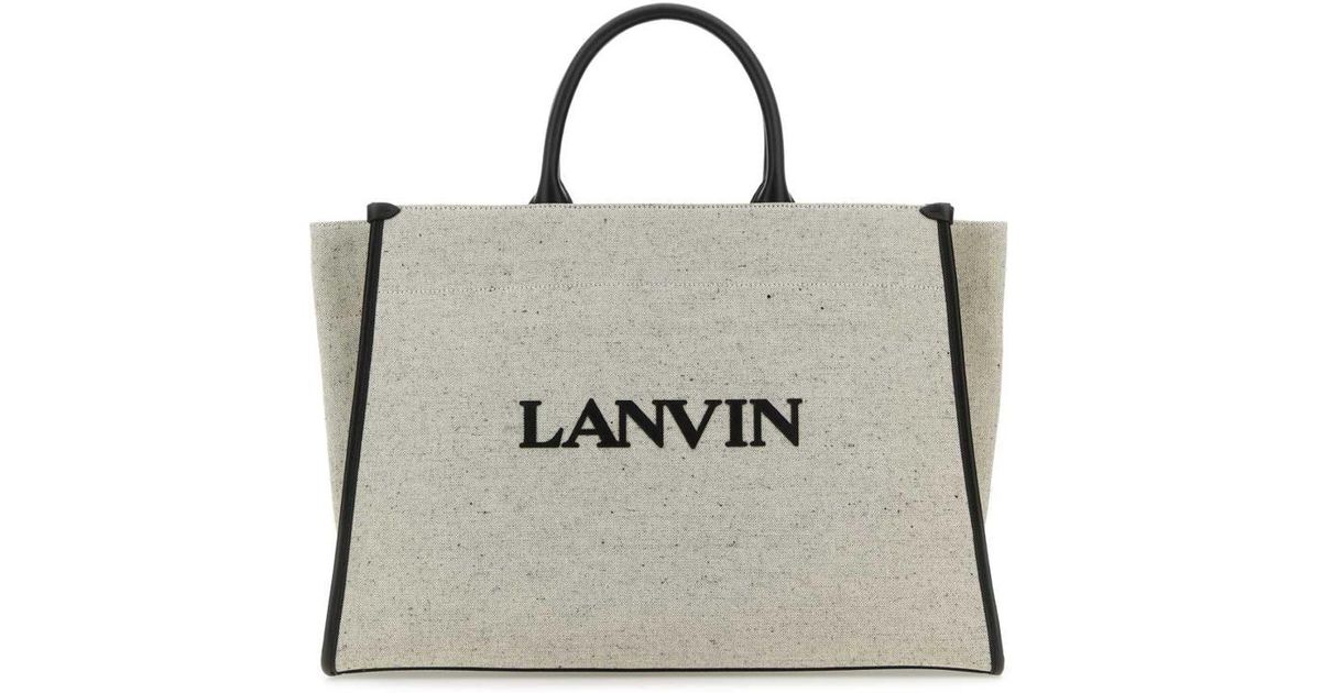 Lanvin Light Grey In & Out Medium Tote Bag in Gray | Lyst