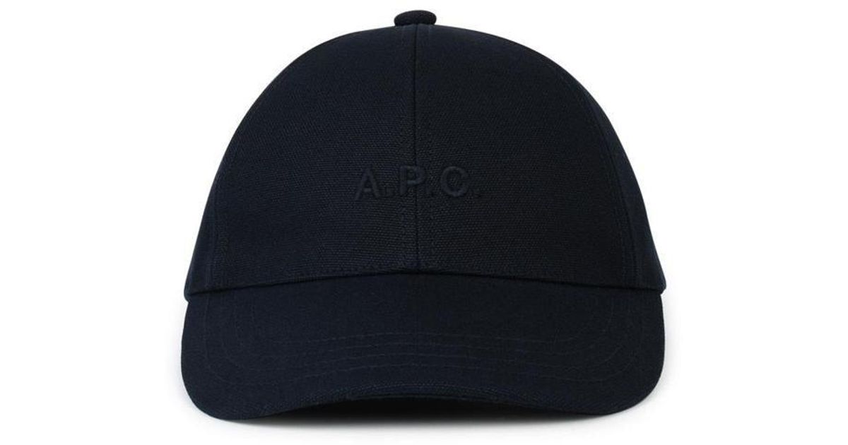 A.P.C. 'Charlie' Midnight Cotton Cap in Blue for Men | Lyst