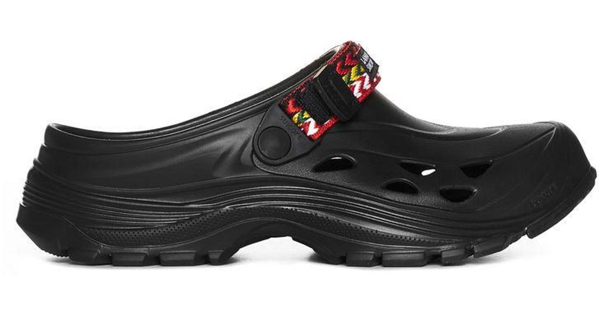 Lanvin X Suicoke Curb Rubber Slippers in Black for Men | Lyst