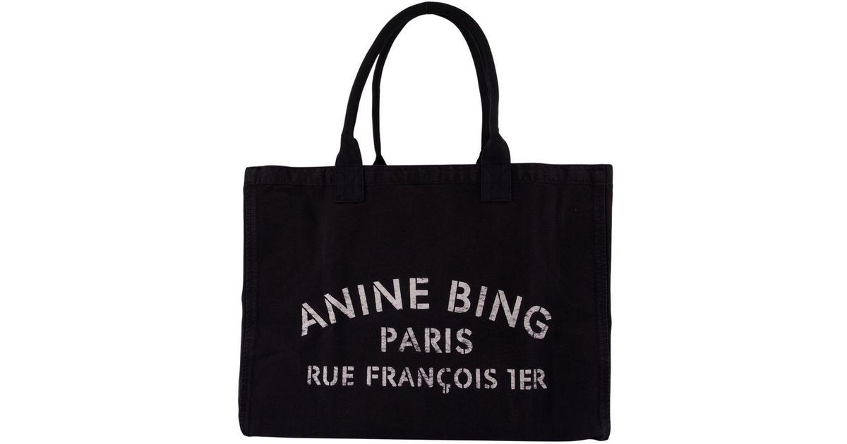 Anine Bing Leo Shopper Bag in Black | Lyst UK