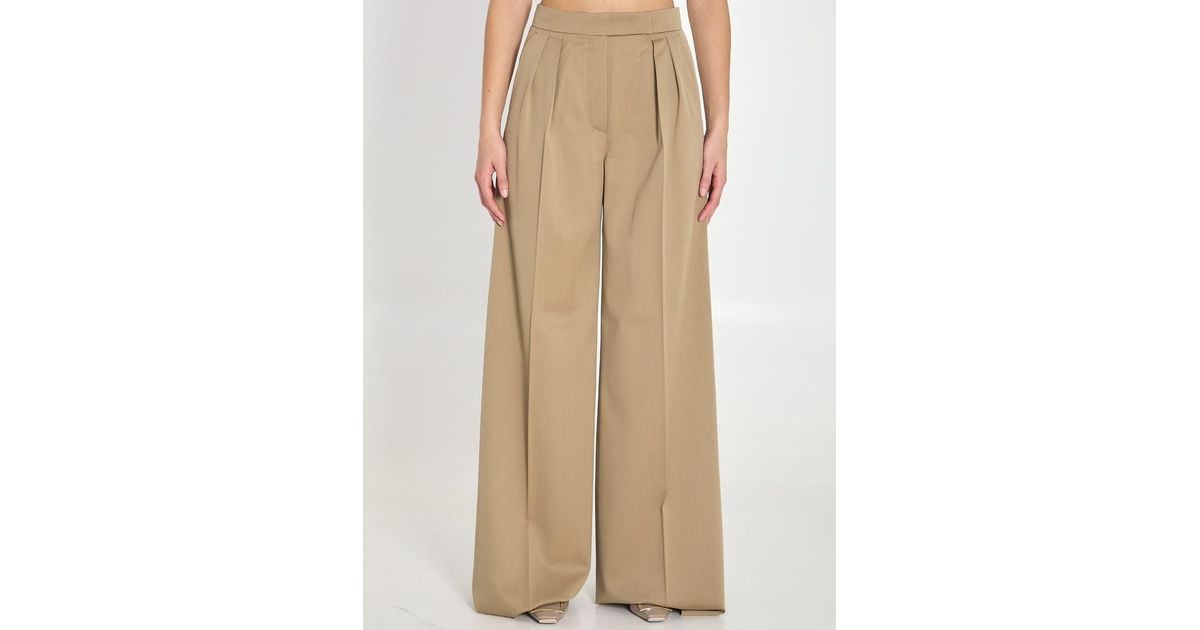 Max Mara Quorum Pants in Natural | Lyst