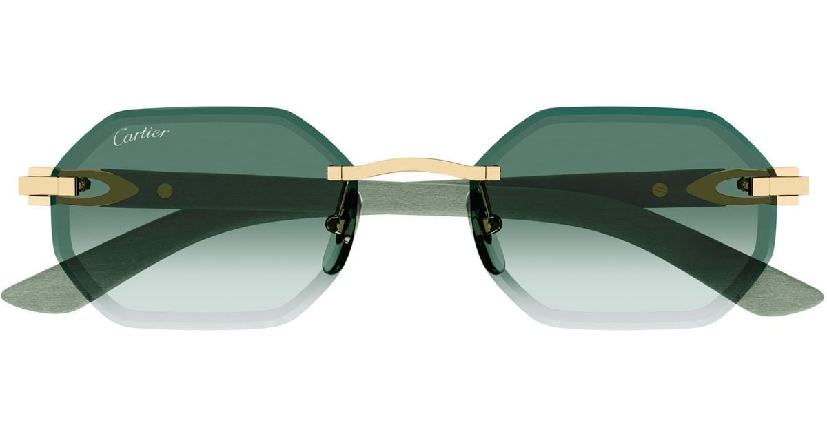Cartier Sunglasses in Green | Lyst Canada