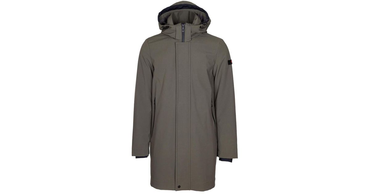 Peuterey Smooth Trench Coat in Grey for Men | Lyst UK