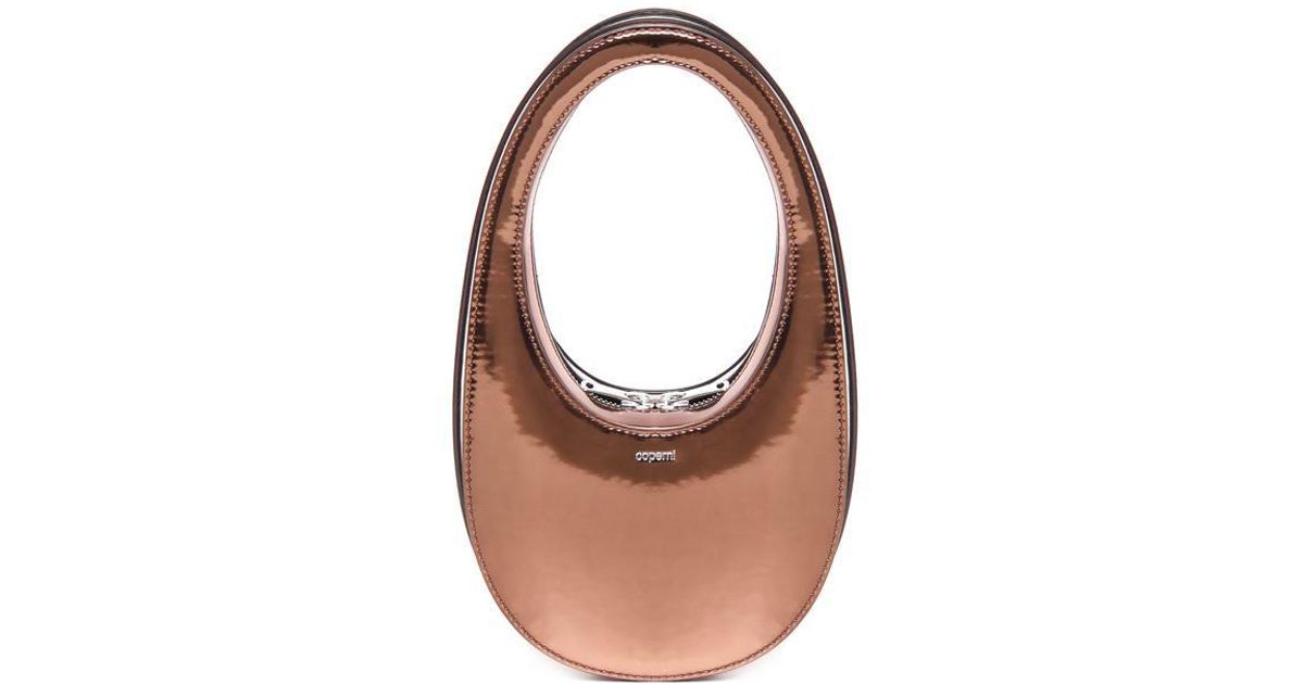 Coperni Mirrored Polyurethane Swipe Crossbody Bag in Brown | Lyst