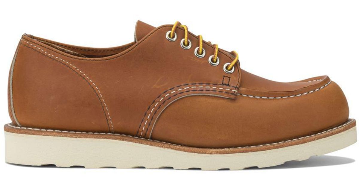 Red Wing "8092 Moc Toe" Derby Lace-Up Shoes in Brown for Men | Lyst UK