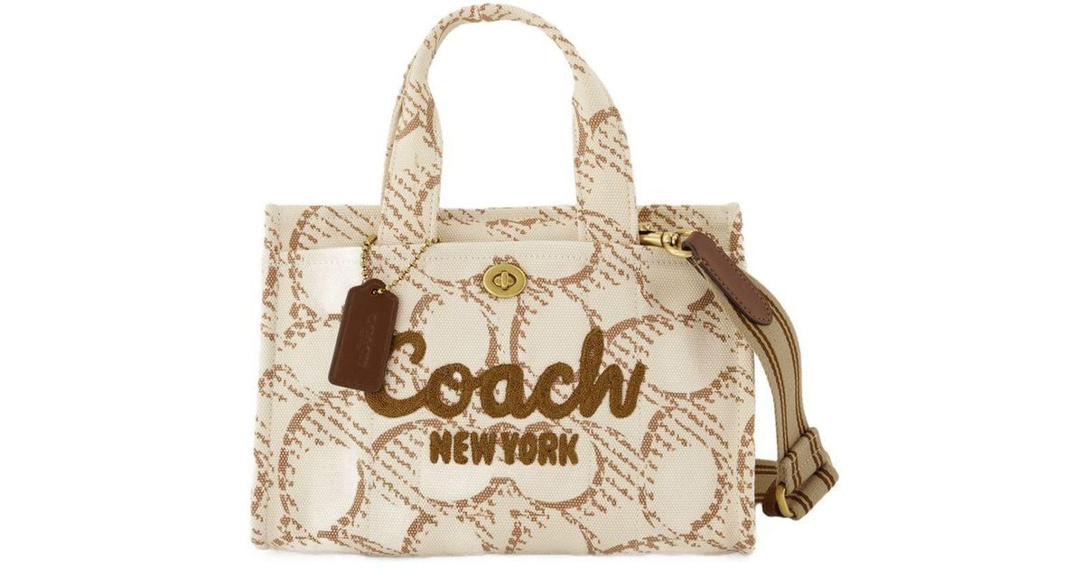 COACH Maxi Signature Canvas Cargo Tote 26 Bag in Metallic | Lyst UK