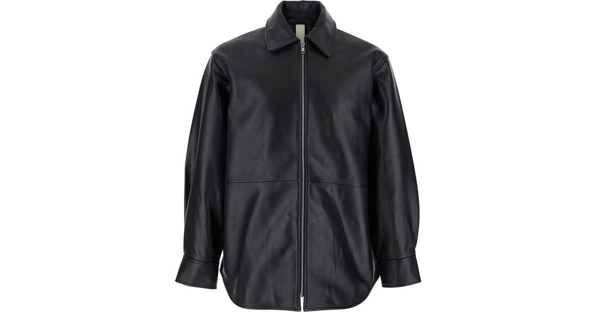 sunflower Jacket With Classic Collar And Dropped Shoulders in Black for ...