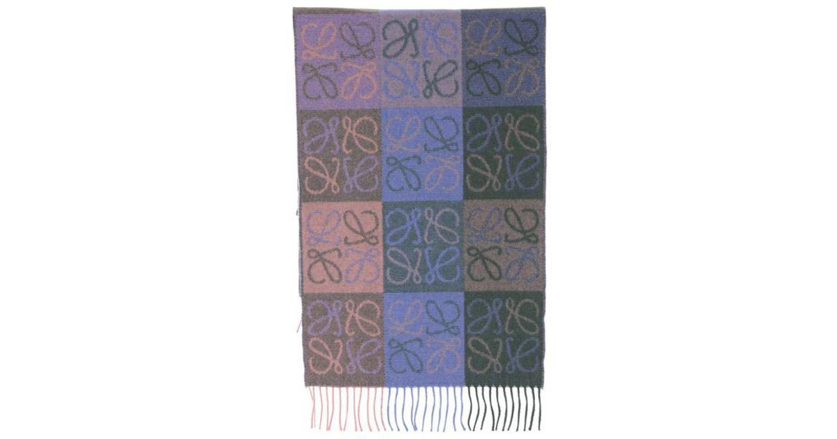Loewe Scarfs in Blue | Lyst
