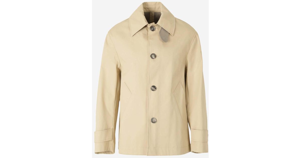 Ami Paris Technical Buttoned Trench Coat in Natural for Men | Lyst