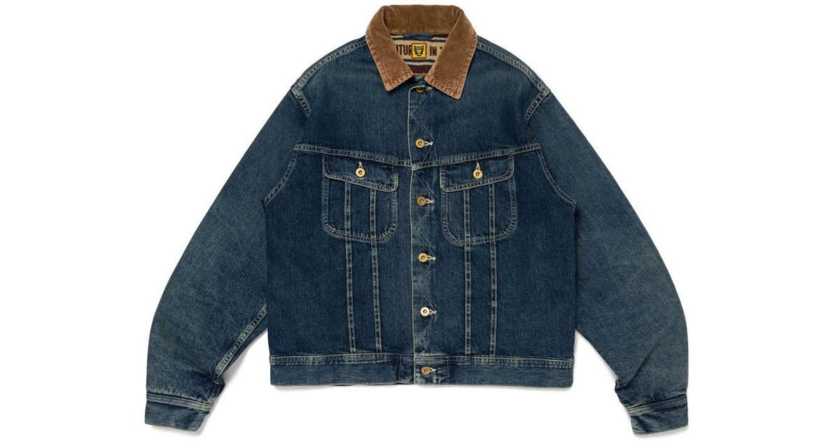Human Made Denim Work Jacket in Blue for Men | Lyst
