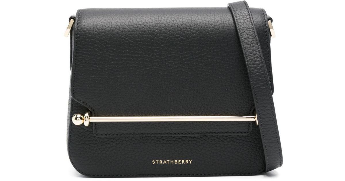 Strathberry Ace Mini Grain in Black | Lyst
