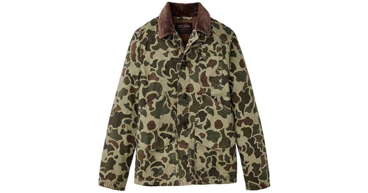 Filson Canvas Outfitter Jacket Clothing in Green for Men | Lyst UK