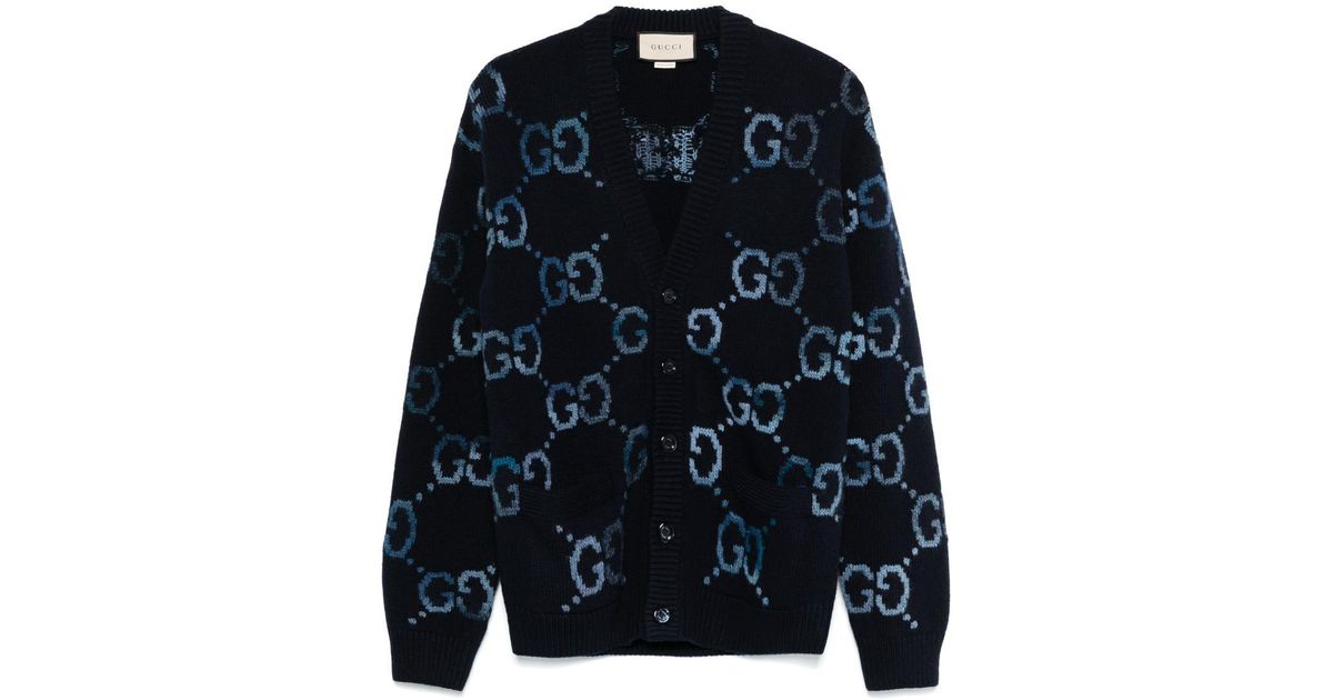 Gucci Cardigan in Blue for Men | Lyst