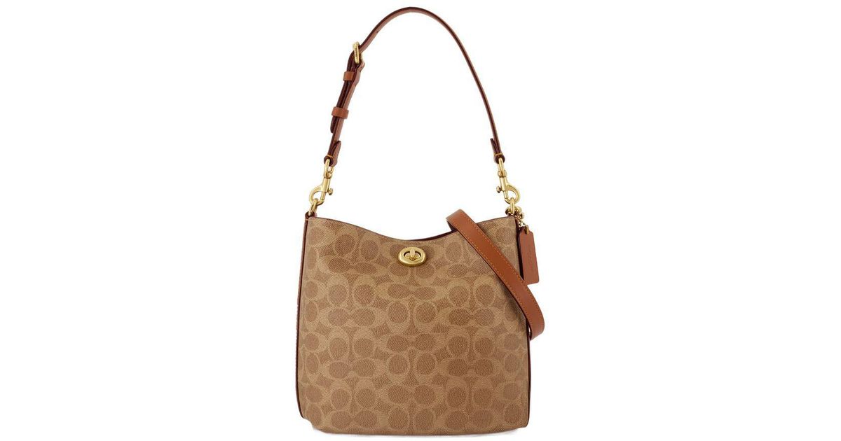 COACH Willow Soft Bucket Bag 19 in Brown | Lyst