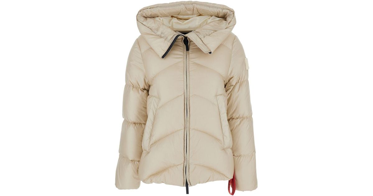 AFTER LABEL 'Helsinki' Down Jacket With Logo Patch On The Sleeve And ...