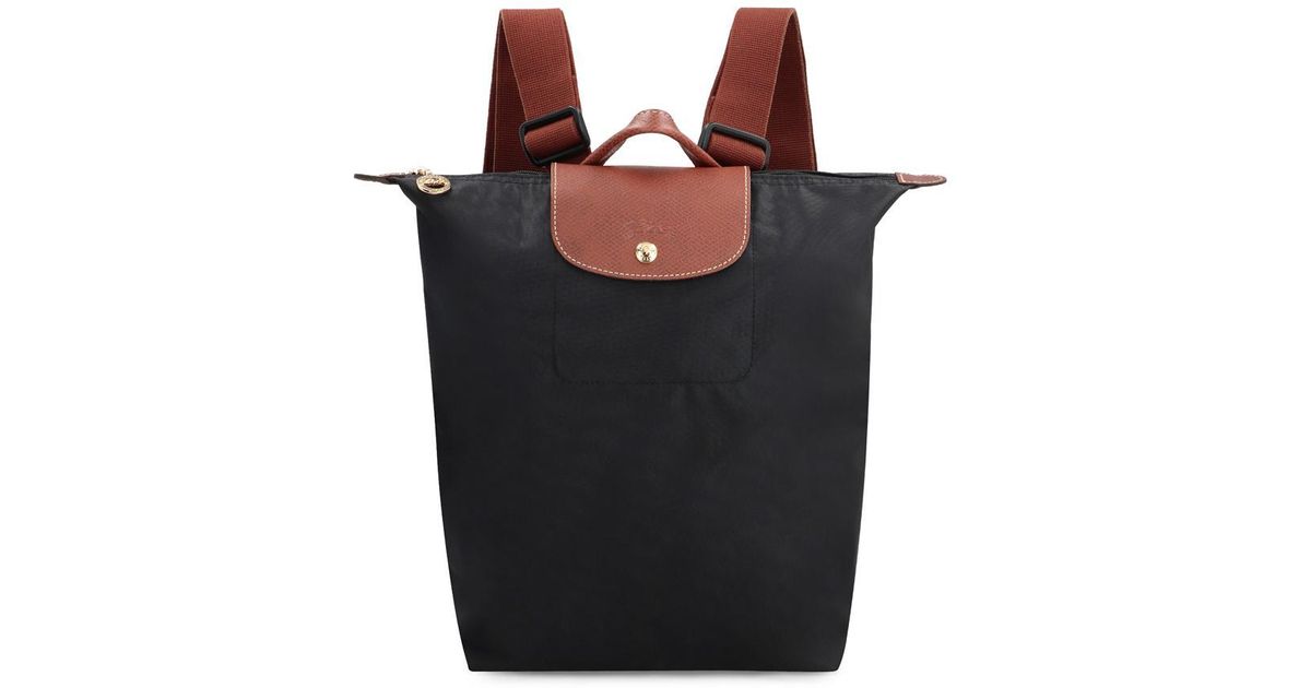 Longchamp Le Pliage Original M Technical Fabric Backpack in Black | Lyst