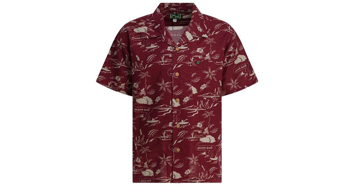 Montbell "Take Loha Island" Shirt in Red for Men | Lyst UK