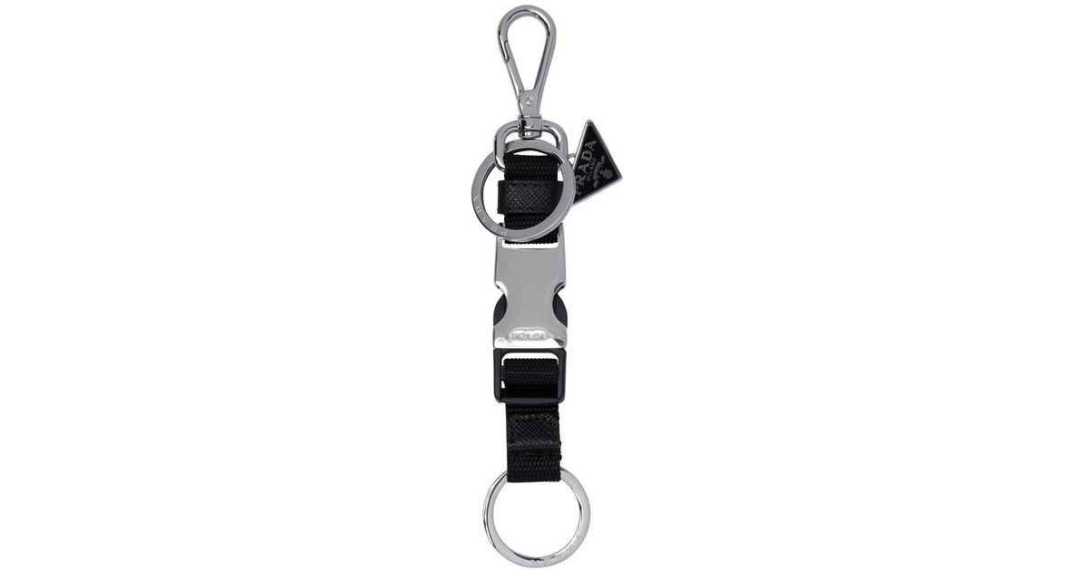 Prada Keychains With Logo in White for Men | Lyst