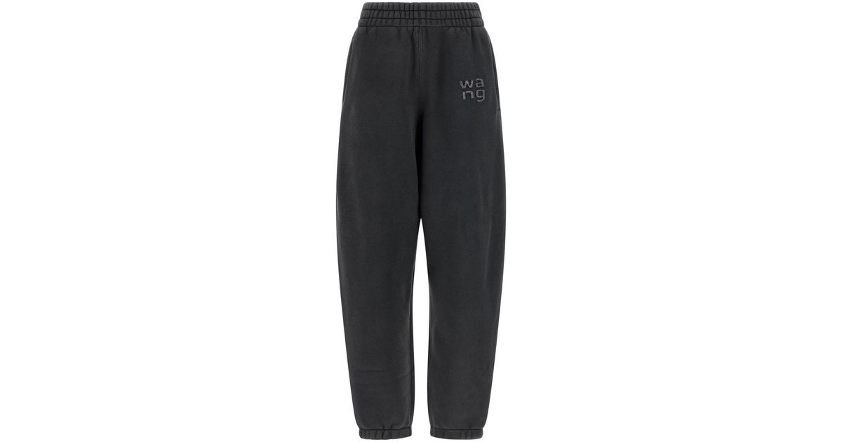 T By Alexander Wang 'Hotfix Logo' Joggers in Black | Lyst UK