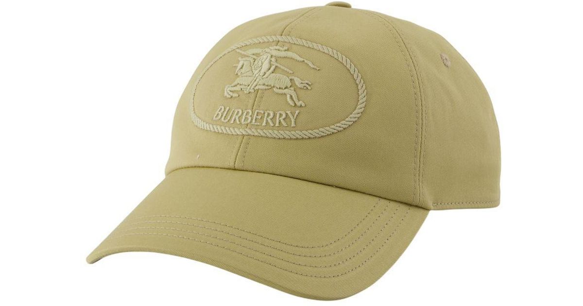 Burberry Stamp Cap in Green | Lyst UK