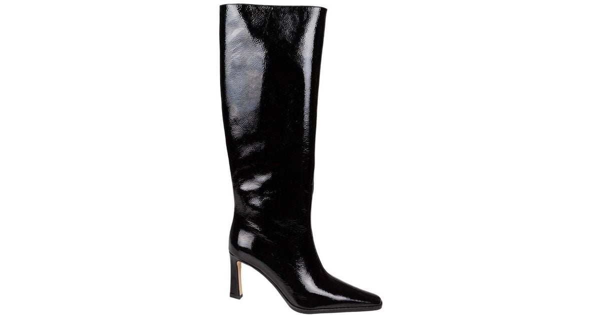 Michael Kors Patent Leather Boot in Black | Lyst UK