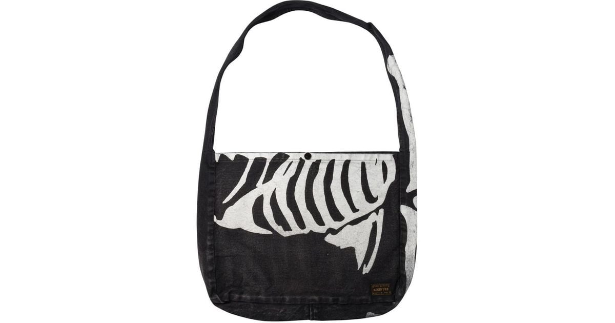 Kapital "Bone" Shoulder Bag in Black for Men | Lyst