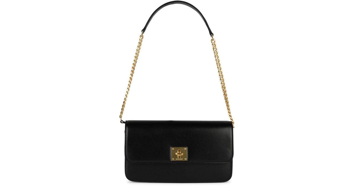 Golden Goose Leather Chain-Strap Crossbody Bag in Black | Lyst