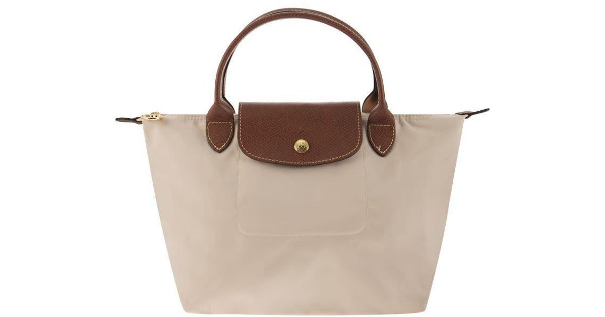 Longchamp Le Pliage Original - Handle Bag S in Brown | Lyst