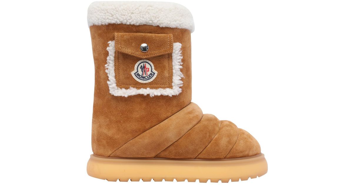 Moncler Boots in Brown | Lyst
