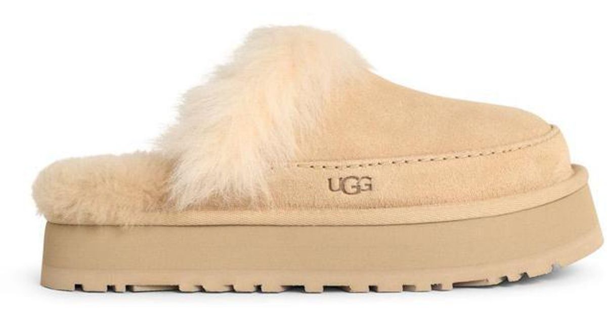 UGG Floppy Chalet' Suedesabbia Slippers in Natural | Lyst UK