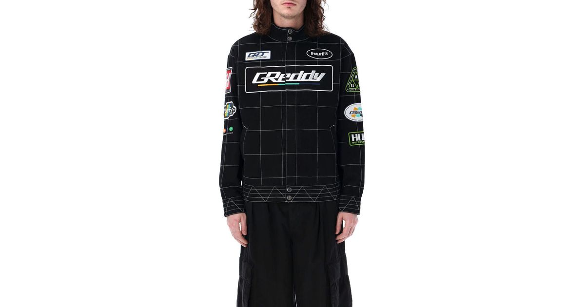 Huf Greddy Racing Jacket in Black for Men | Lyst
