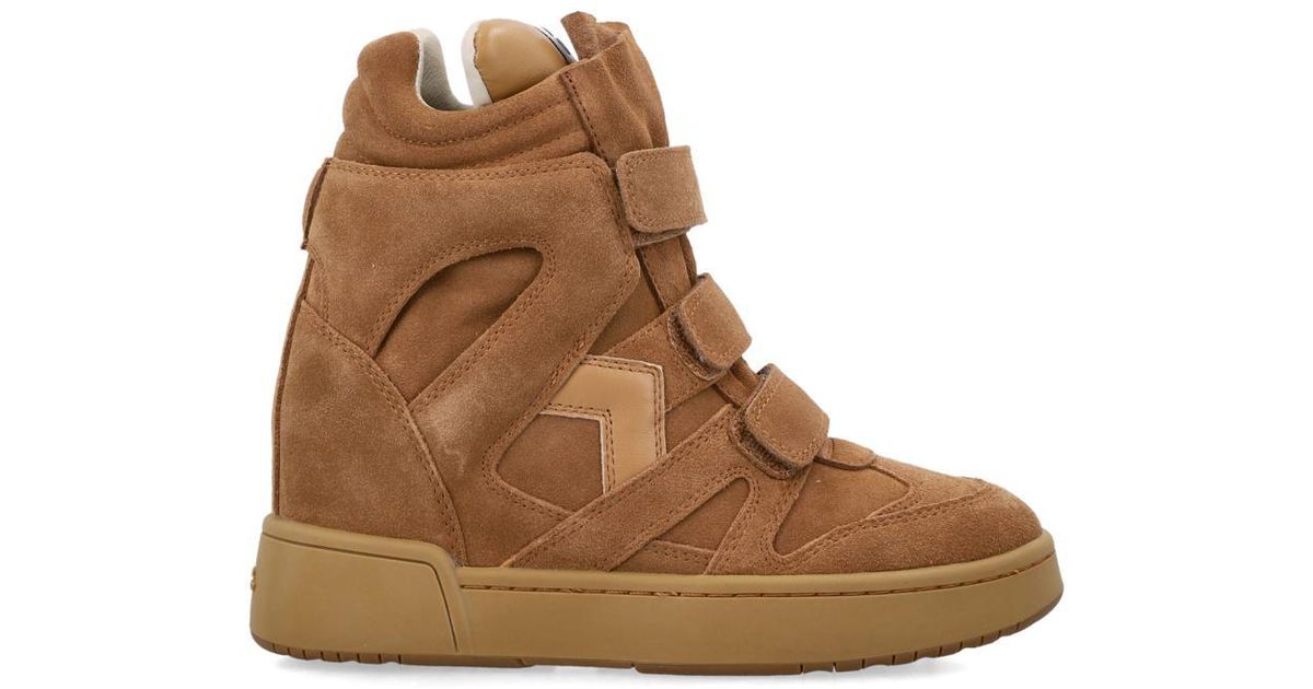 Isabel Marant Im3 Suede Wedge Sneakers in Brown | Lyst