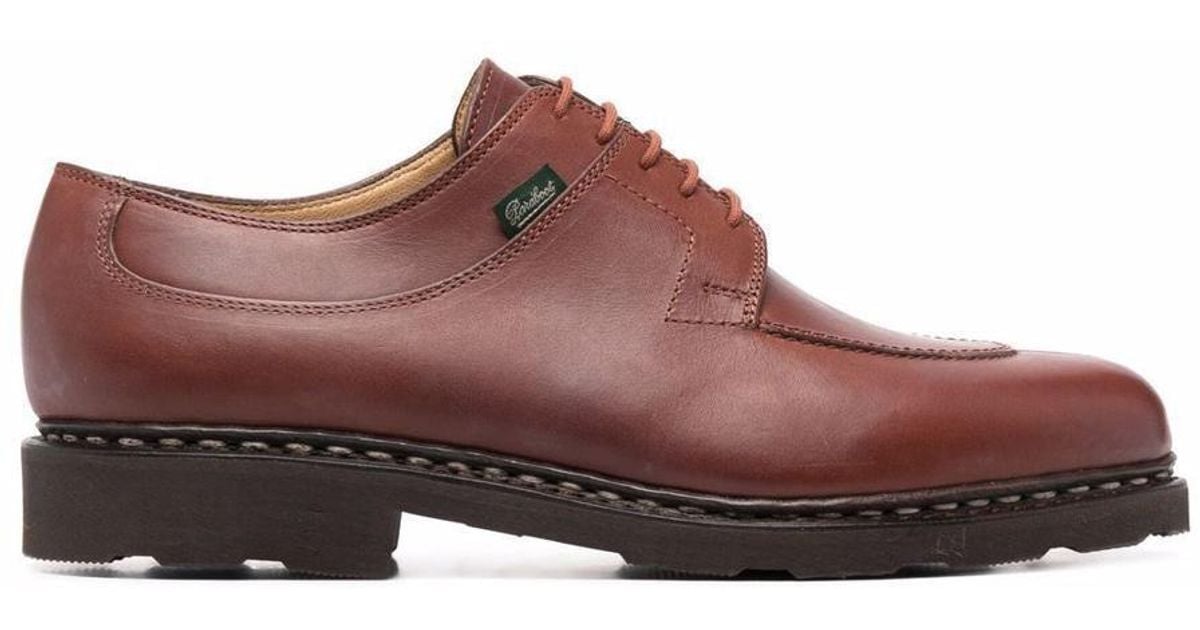 Paraboot Smooth Leather Avignon Derby Shoes in Brown for Men | Lyst