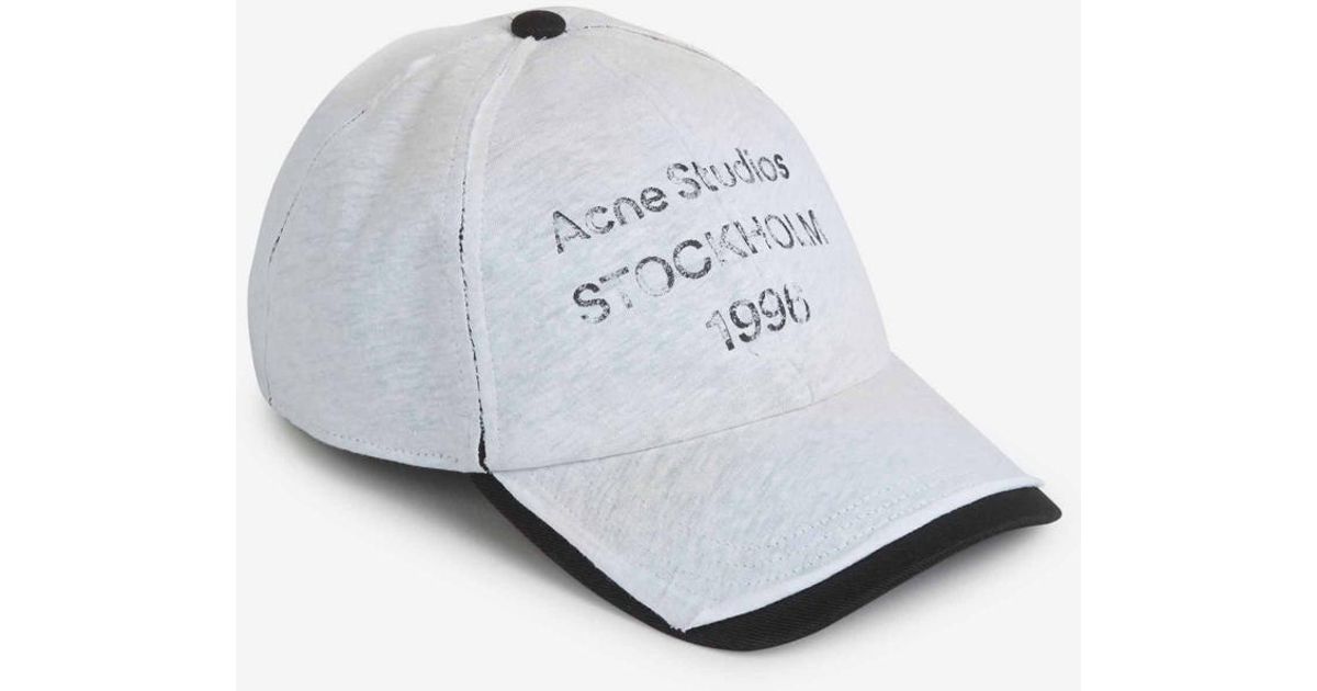 Acne Studios Logo Baseball Cap in White for Men | Lyst UK