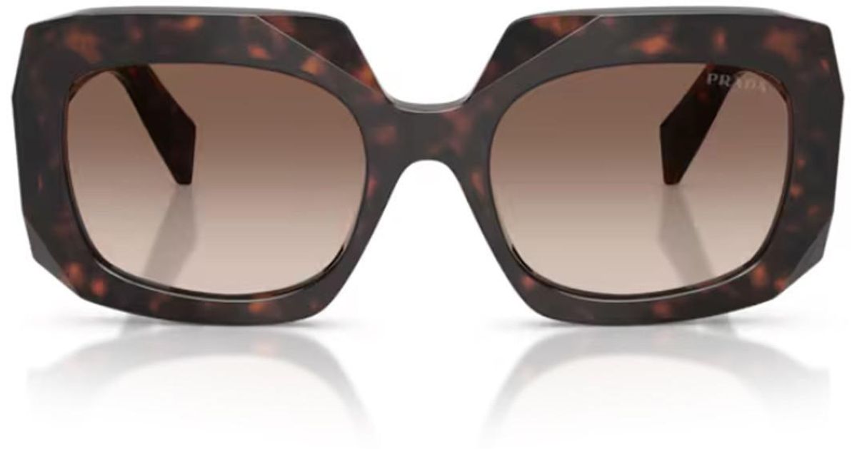 Prada Pr B23S Symbole Sunglasses in Brown | Lyst UK