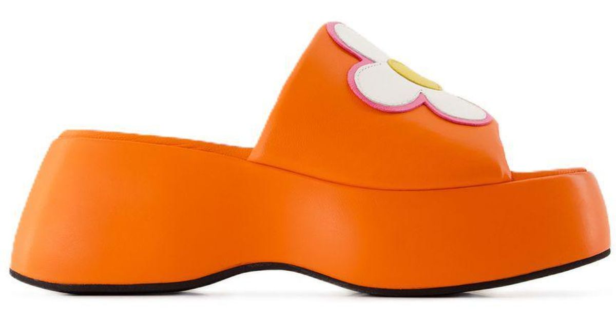 CAREL PARIS Flower Sandals in Orange | Lyst