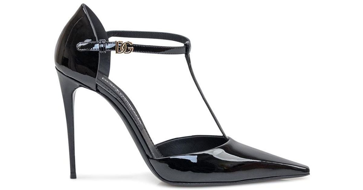 Dolce & Gabbana T-Bar Décolleté in White | Lyst