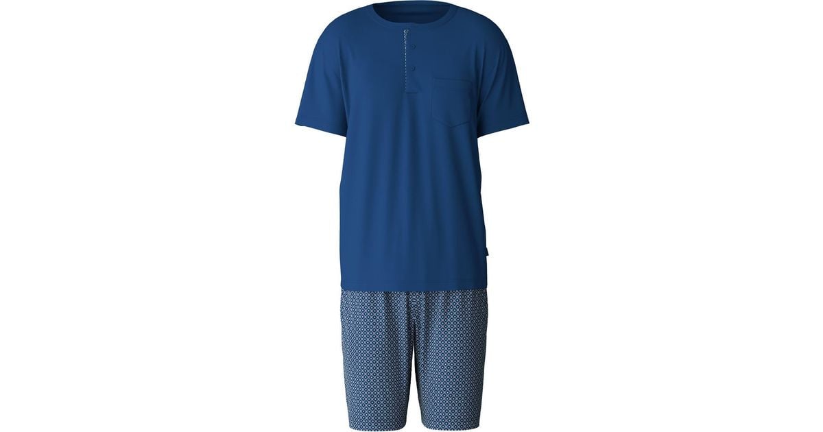 CALIDA Short Pajamas in Blue for Men | Lyst