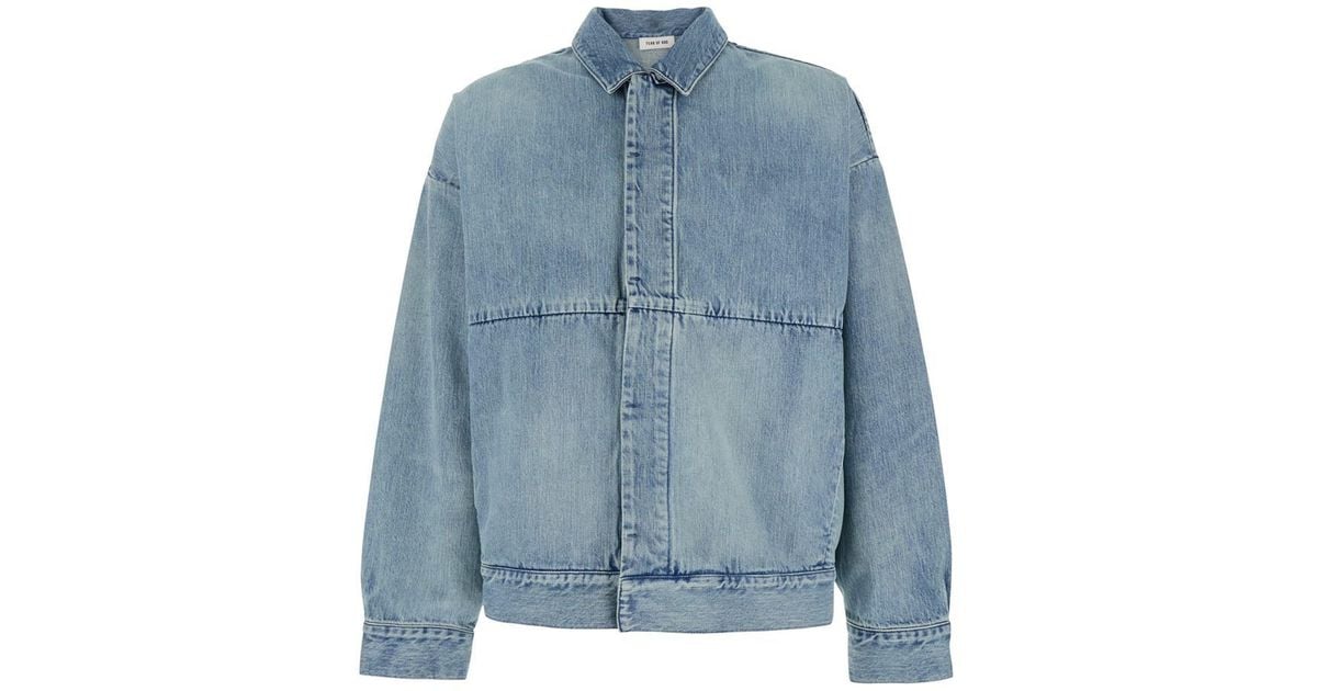 Fear Of God Jacket With Classic Collar And Long Sleeves in Blue for Men ...