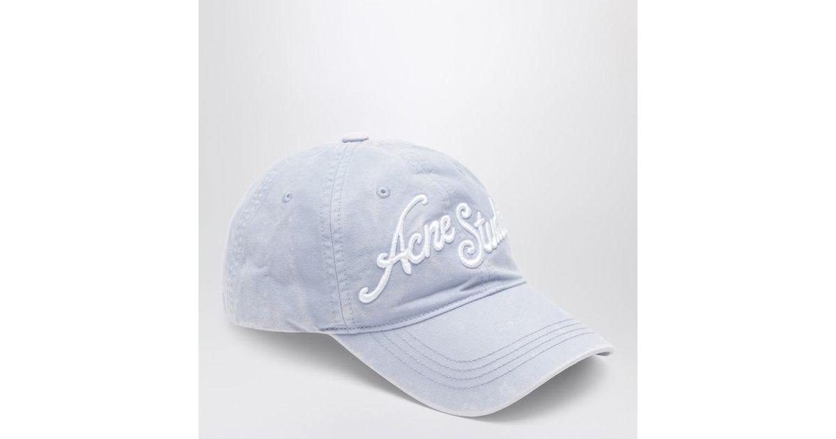 Acne Studios Faded Light Baseball Cap With Logo in White for Men | Lyst UK