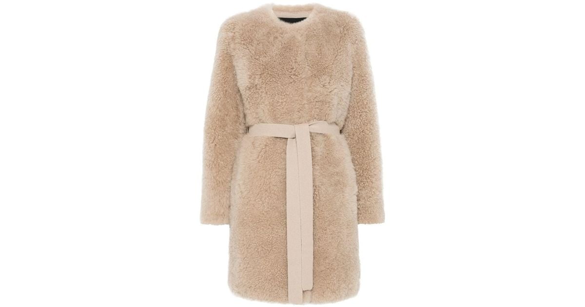 Yves Salomon Coats in Natural | Lyst UK