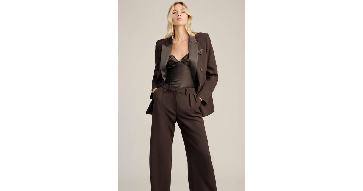 Bardot Sloane Satin Detail Blazer in Black | Lyst