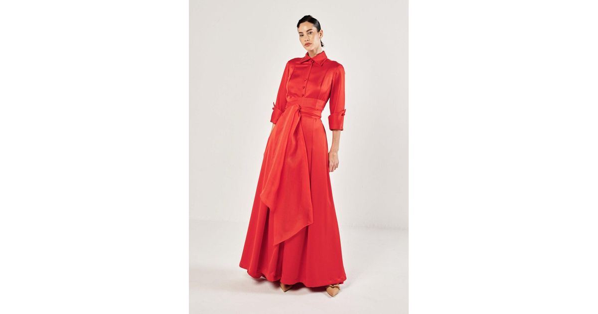 Baruni Allegra Dress in Red | Lyst