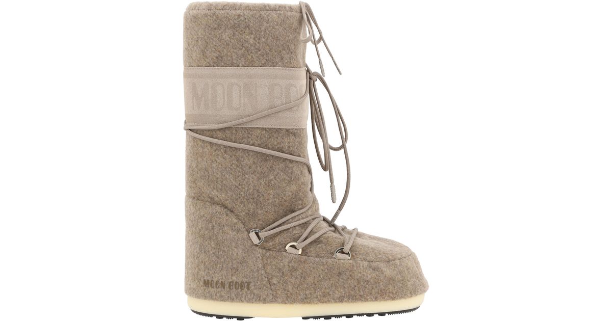 Moon Boot Mb Icon Felt Boot in Natural | Lyst