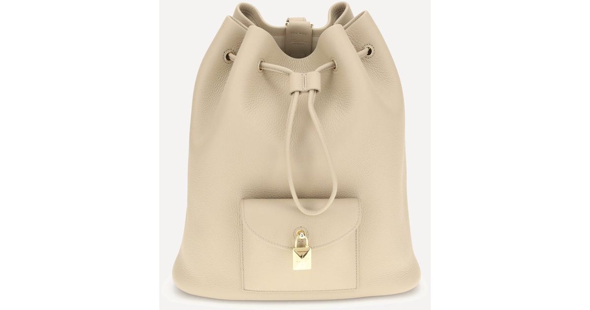 Loro Piana Extra Drawstring L27 Backpack in Natural | Lyst