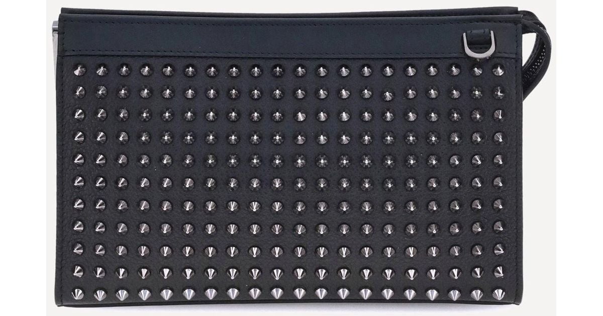 Christian Louboutin Studded Shoulder Bag in Blue for Men | Lyst