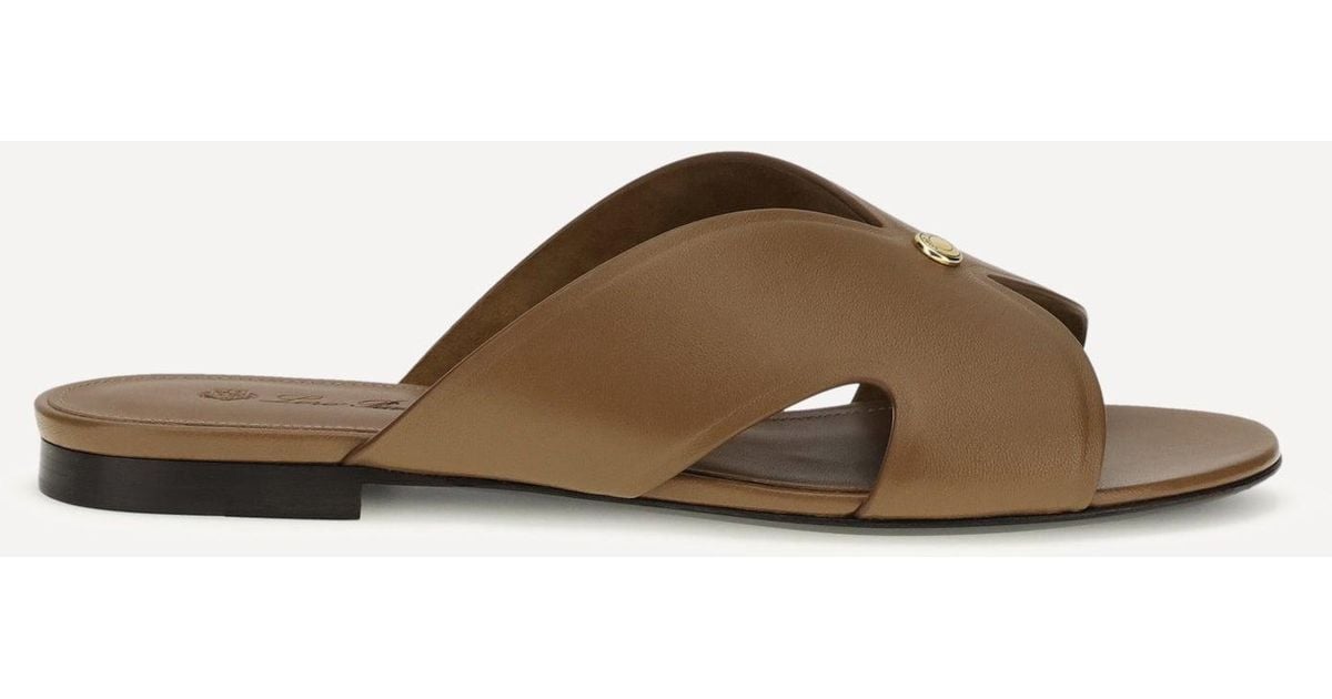 Loro Piana Vera Sandals in Brown | Lyst UK