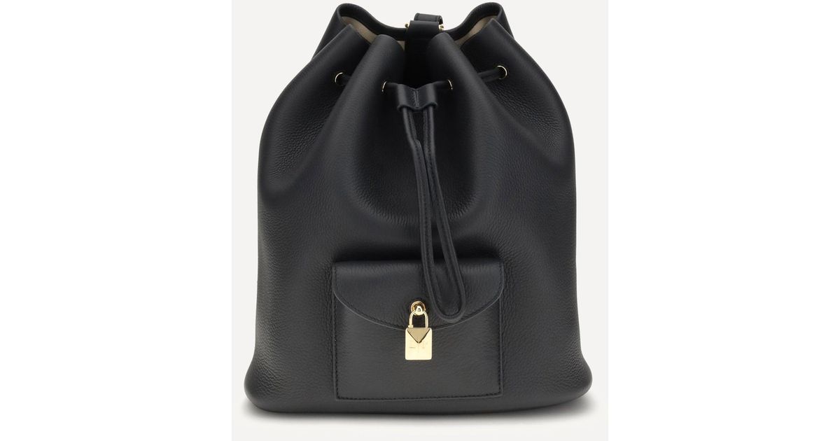 Loro Piana Extra Drawstring L27 Backpack in Black | Lyst UK