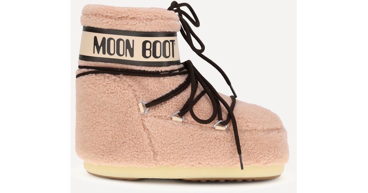 Moon Boot Low Icon Boots in Natural | Lyst UK